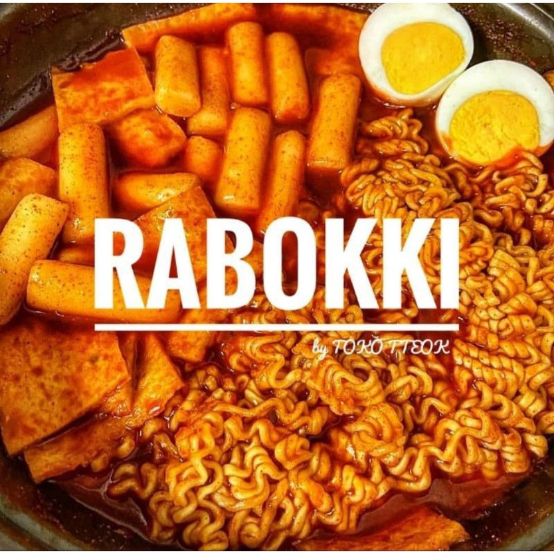Jual Paket Rabboki isi kue beras mie ramen halal murah tteokbokki ...
