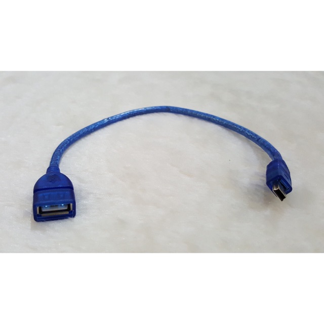 Jual KABEL OTG 5 Pin - Mini usb Biru | Shopee Indonesia
