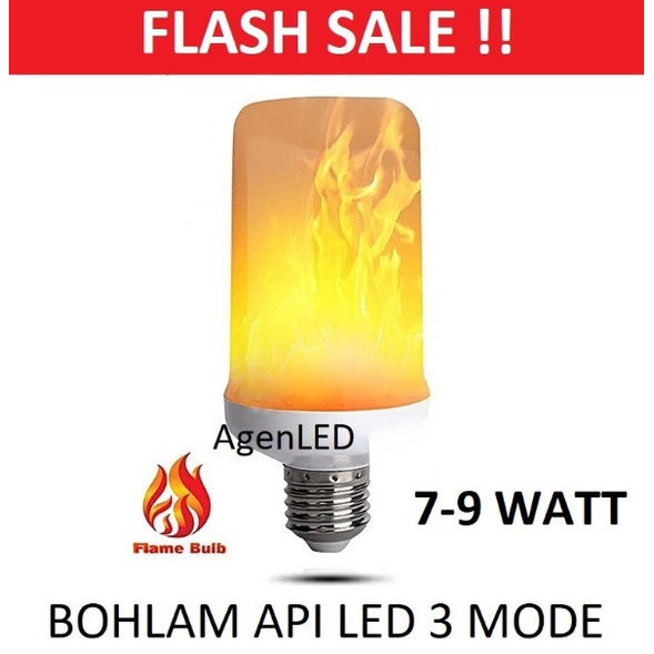 Jual Lampu Bohlam Efek Api 7W LED Flame Effect Bulb Cafe 7 w watt e27 ...