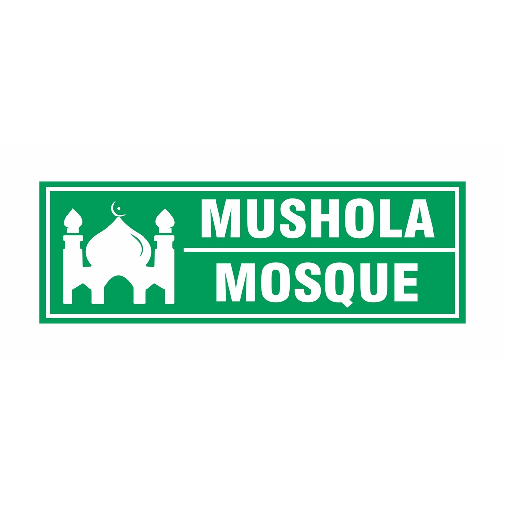 Jual SIGN STIKER MUSHOLA / MOSQUE Uk. 30 x 10 cm RAMBU K3 | Shopee ...