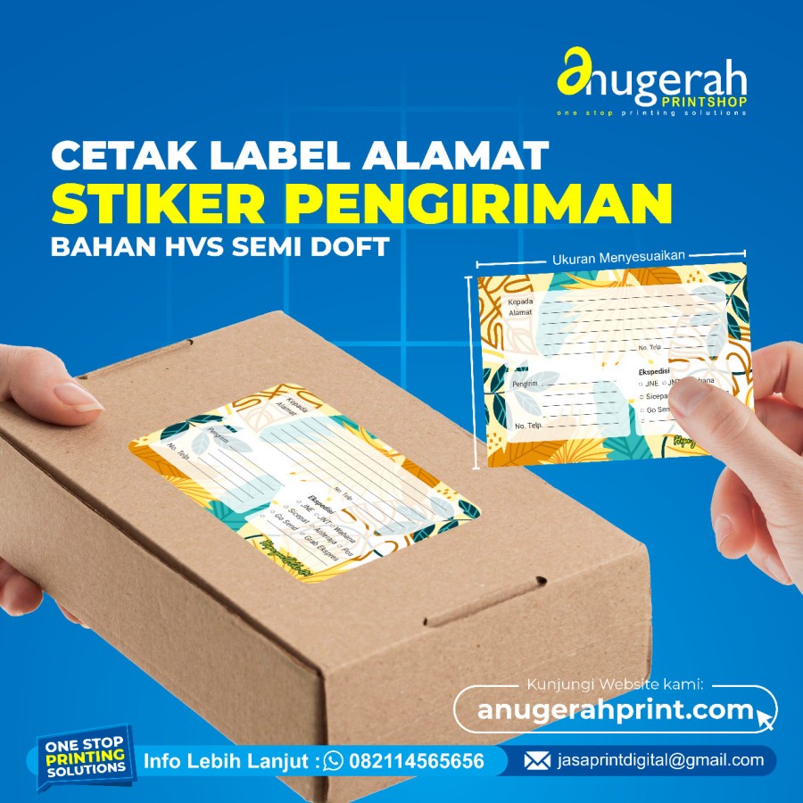 Jual Cetak Stiker Label Alamat Pengiriman Olshop Stiker Label Alamat ...