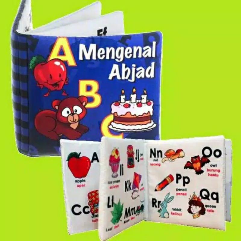 Jual Buku Kain Mengenal abjad huruf abc / buku bantal bayi gigitan bayi ...