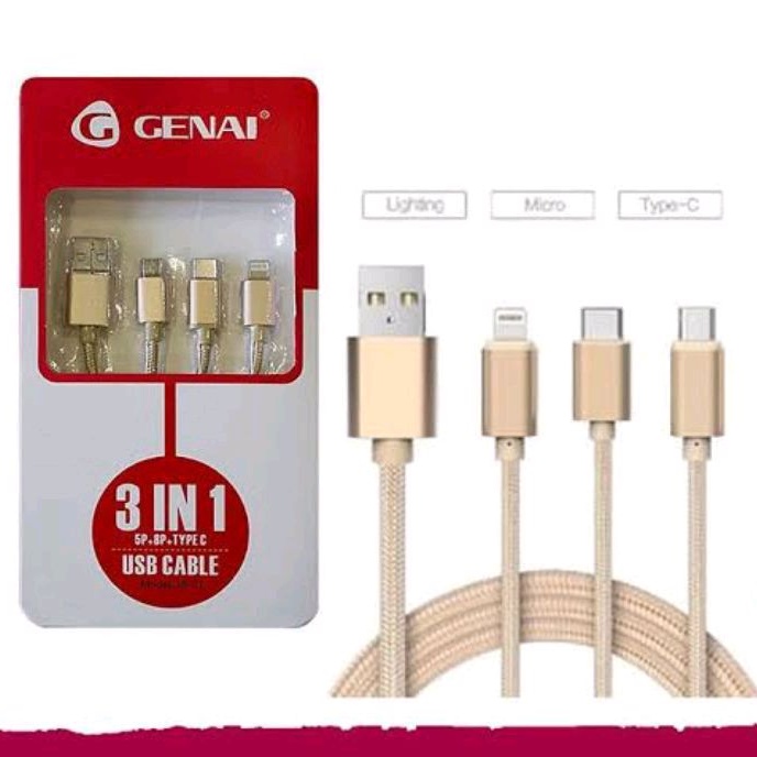 Jual KABEL DATA / KABEL CAS 3 IN 1 ORIGINAL FAST CHARGING | Shopee ...