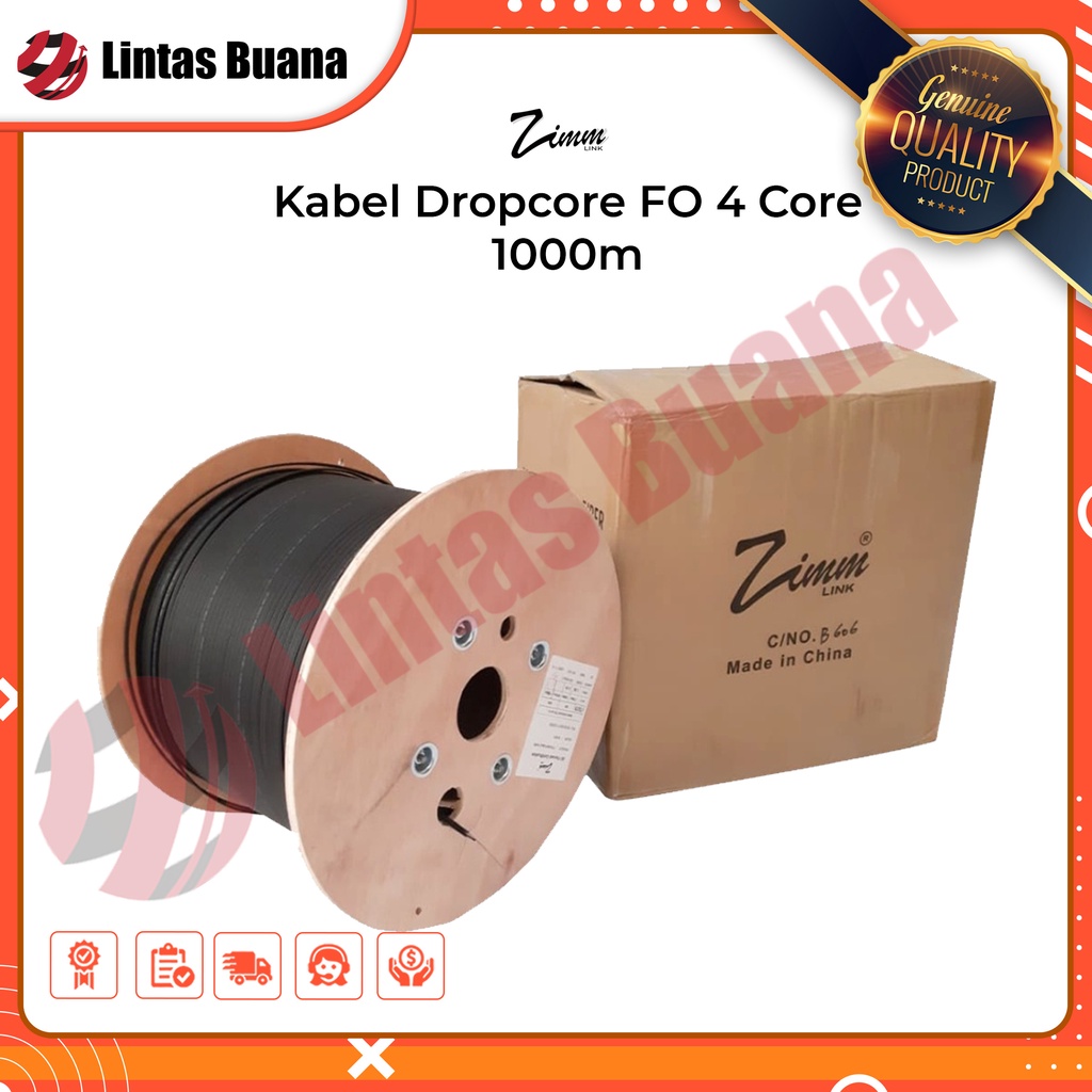 Jual Kabel Dropcore 4 Core 1000 Meter Kabel Fiber Optik 1000m FTTH ...