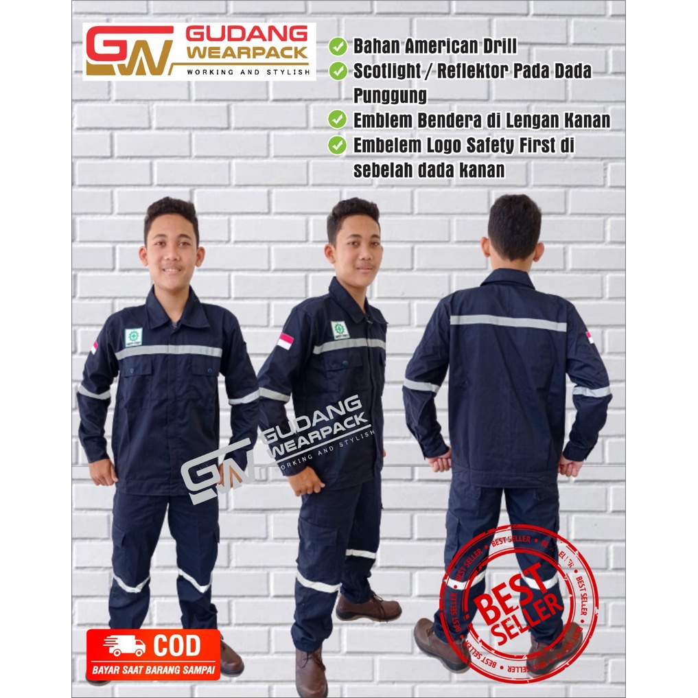 Jual Bagus Uniform - Pakaian Kerja Seragam Proyek Stelan Warna Dongker ...