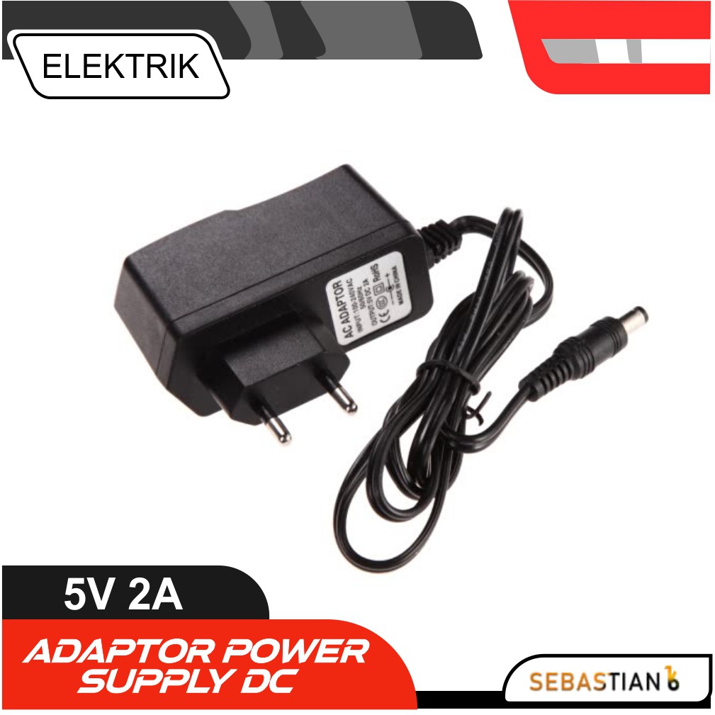 Jual Adaptor 5 Volt 2 Ampere DC Adaptor 5V 2A Cocok Untuk Converter ...