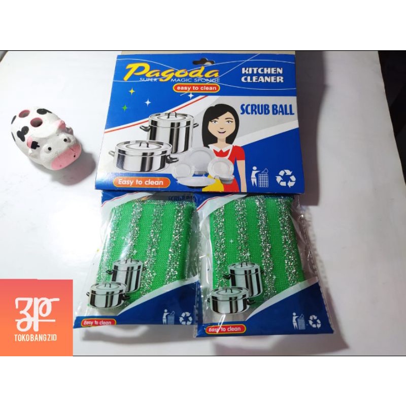 Jual sabut spon/spons cuci piring pagoda super magic sponge | Shopee ...