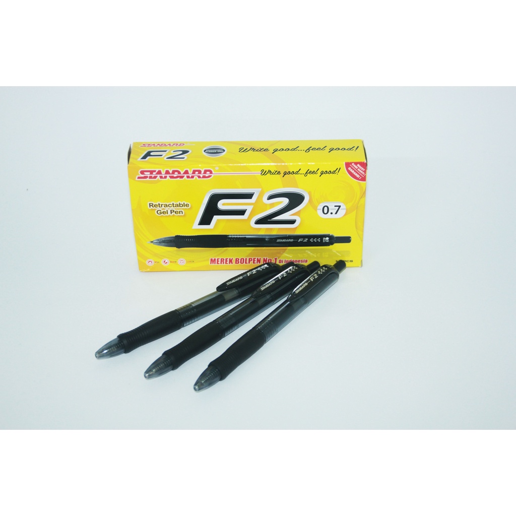 Jual Ballpoint Gel Standard F2 Warna Hitam 0,7mm | Shopee Indonesia