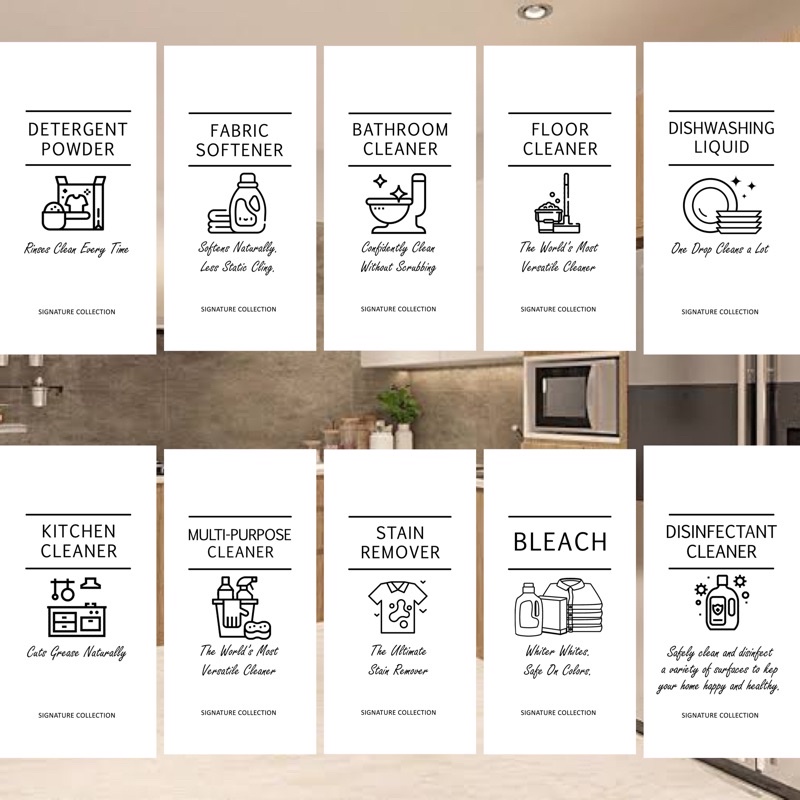 Jual 6x12cm Sticker Vinyl Waterproof Home Care Laundry Sabun Cuci ...