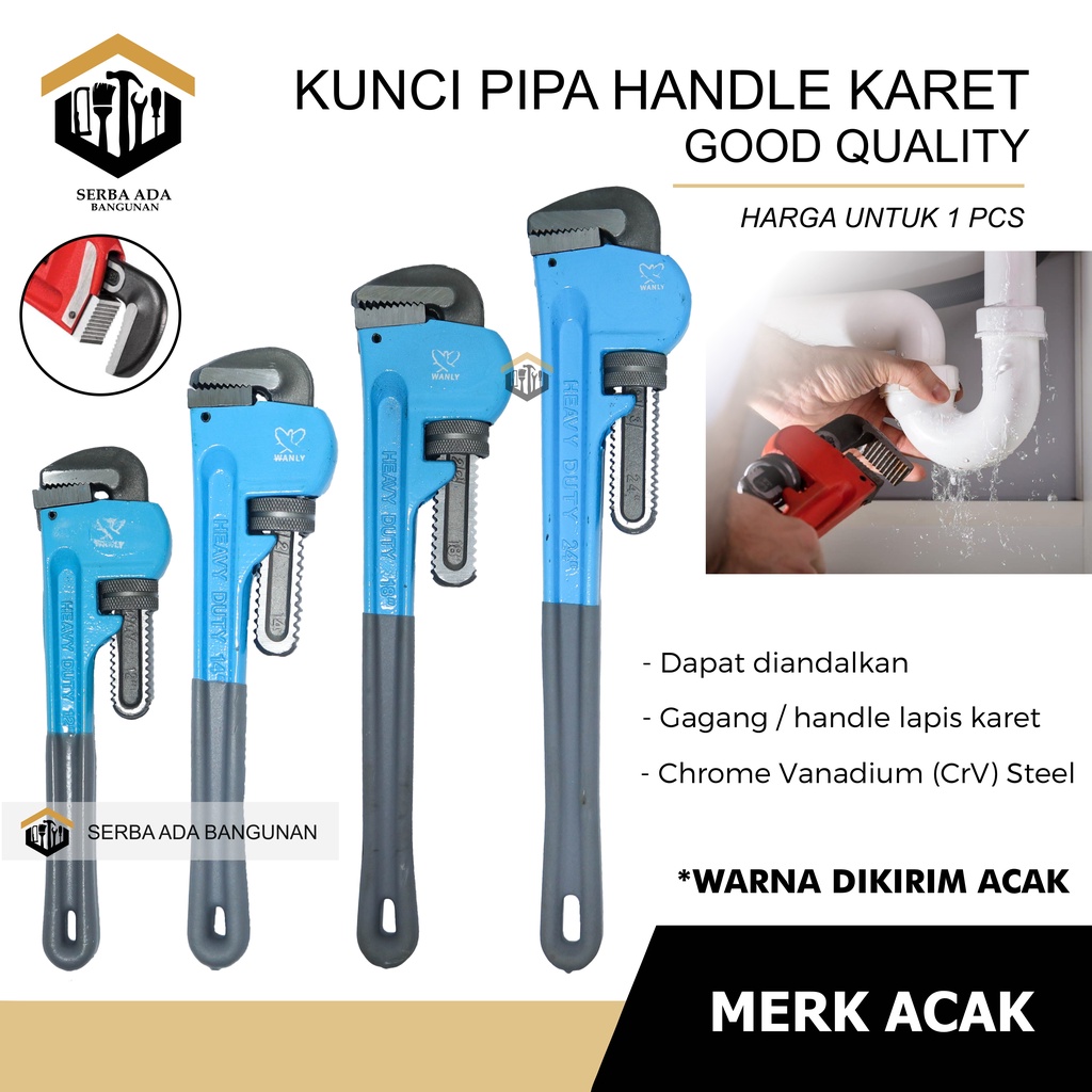 Jual KUNCI PIPA / PIPE WRENCH GAGANG KARET KUALITAS BAGUS MURAH ...