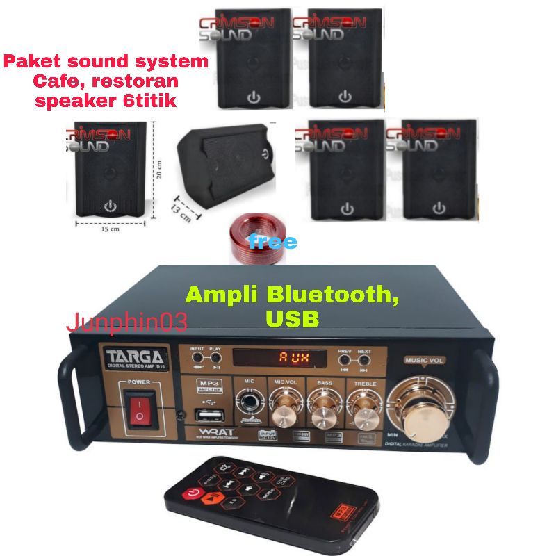 Jual Paket sound system audio Restoran, cafe/Kafe Speaker 6buah ...