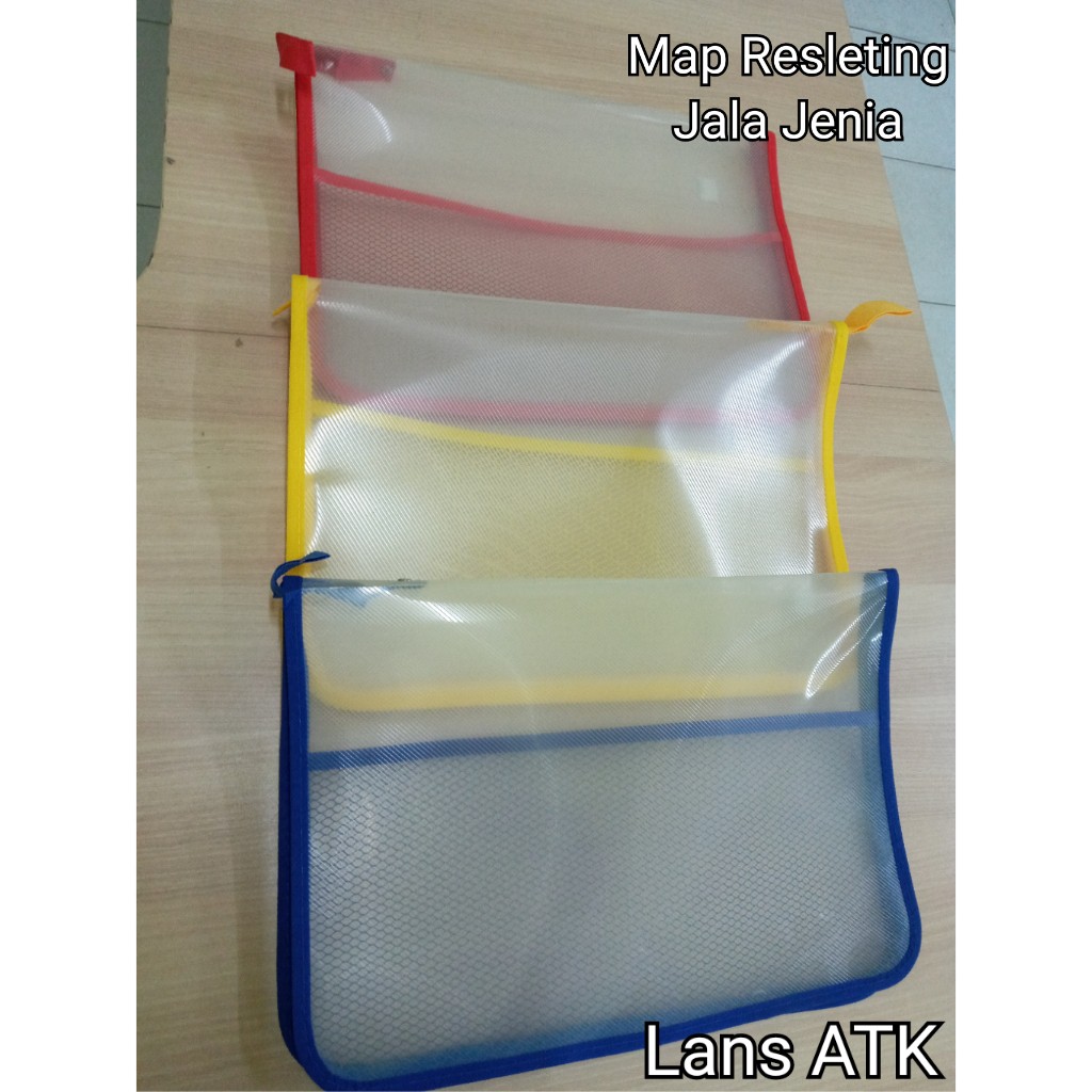Jual Map Plastik Resleting Jaring Zipper Bag Jenia Map Plastik