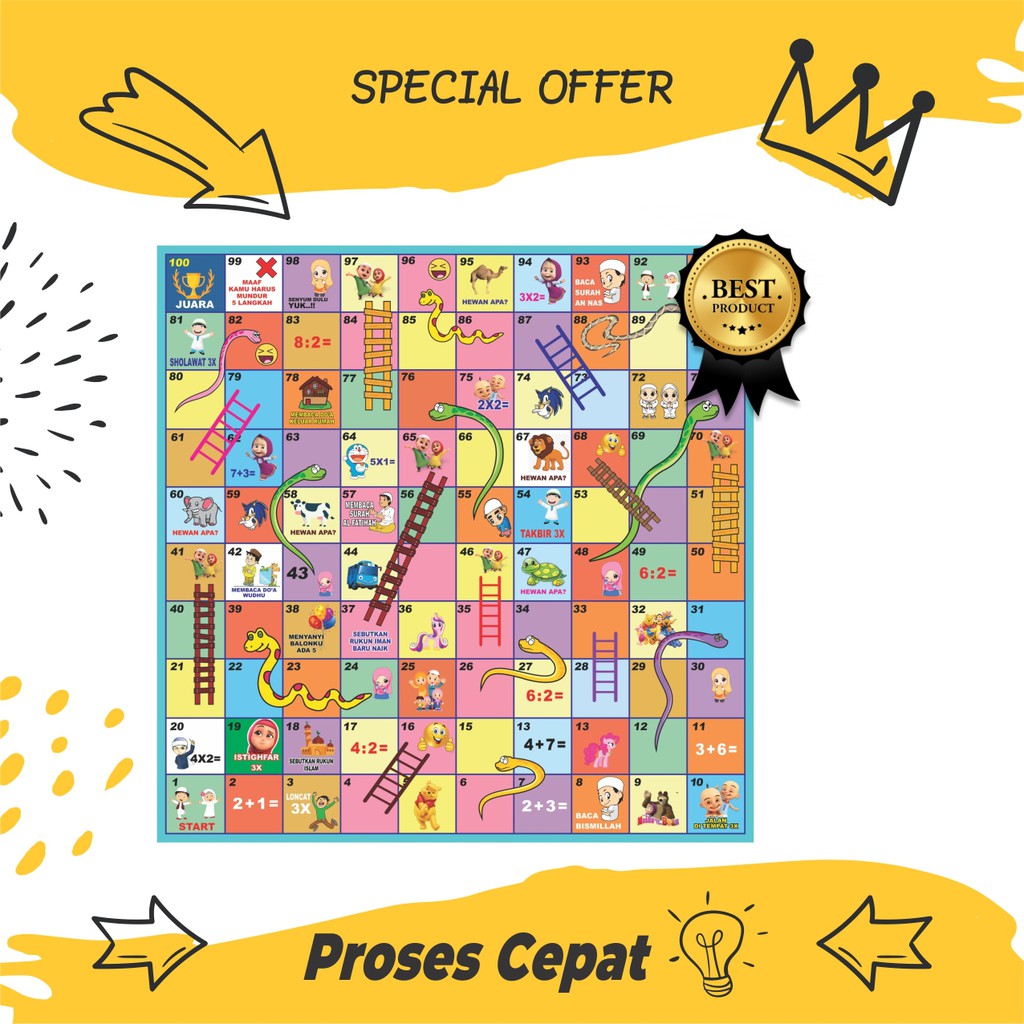 Jual mainan ular tangga edukasi jumbo | Shopee Indonesia