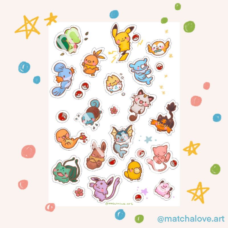 Jual Pokemon Sticker Sheet | Shopee Indonesia