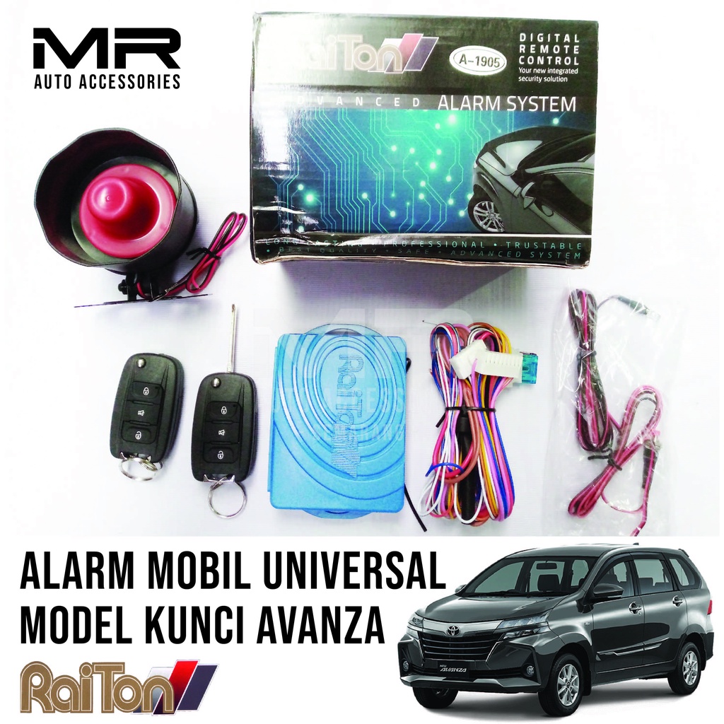 Jual ALARM MOBIL UNIVERSAL RAITON / SISTEM ALARM KEAMANAN MODEL KUNCI ...