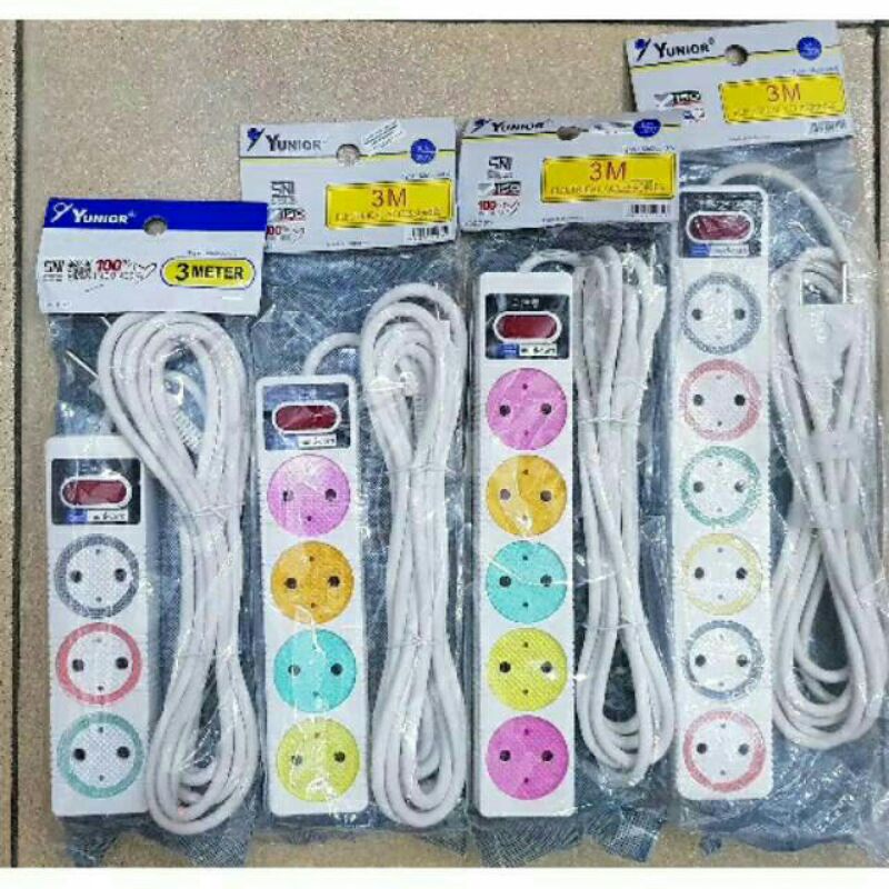 Jual STOP KONTAK KABEL 3/4/5/6 LUBANG + SAKLAR SWITCH ON/OFF + kabel 3 ...