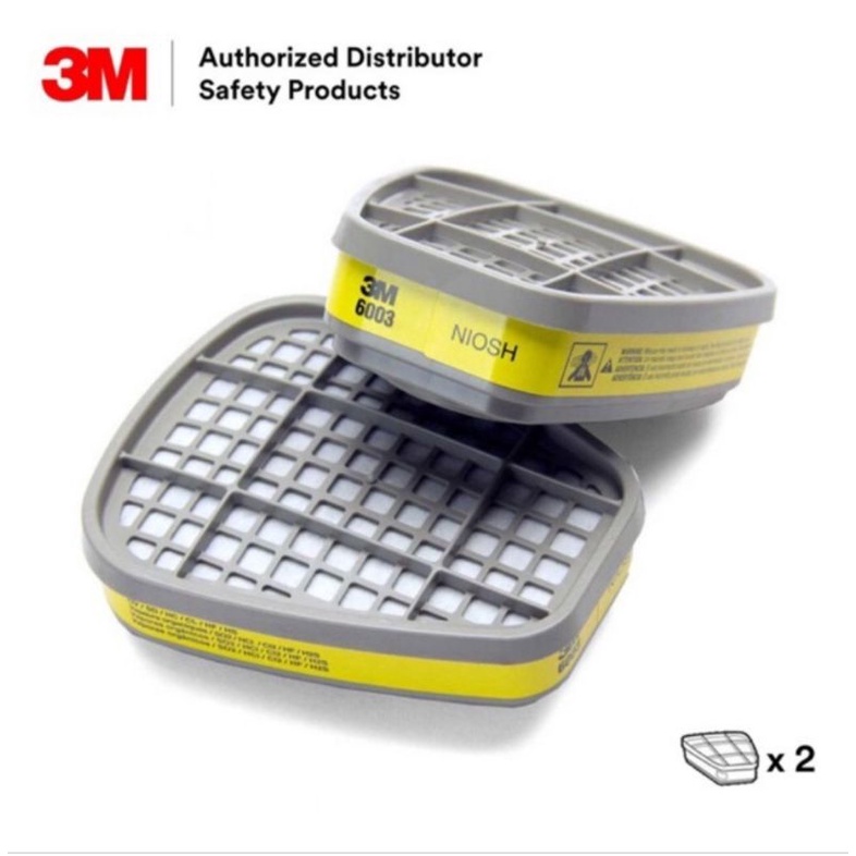 Jual 3M 6003 Original Acid Gas Cartridge Filter Mask Respiratory ...