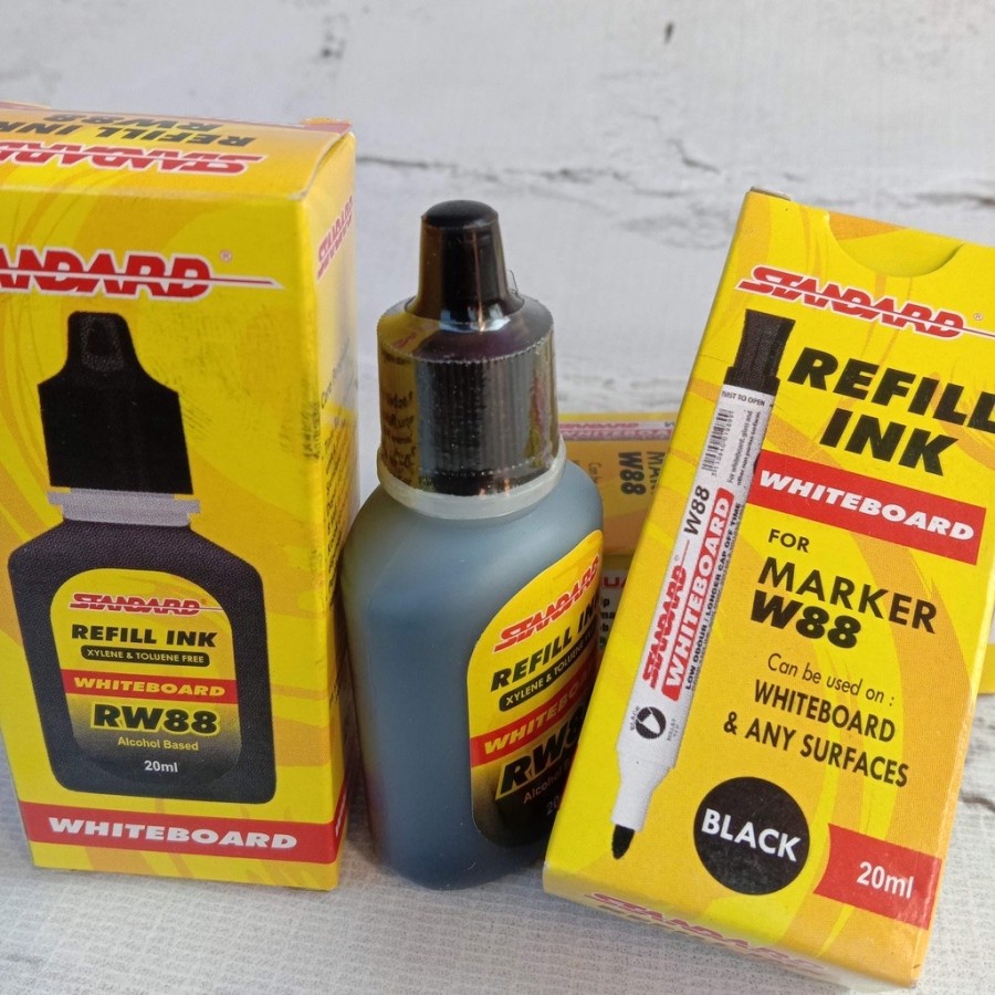 Jual REFILL Tinta Spidol Papan Tulis Whiteboard Standard RW-88 | Shopee ...