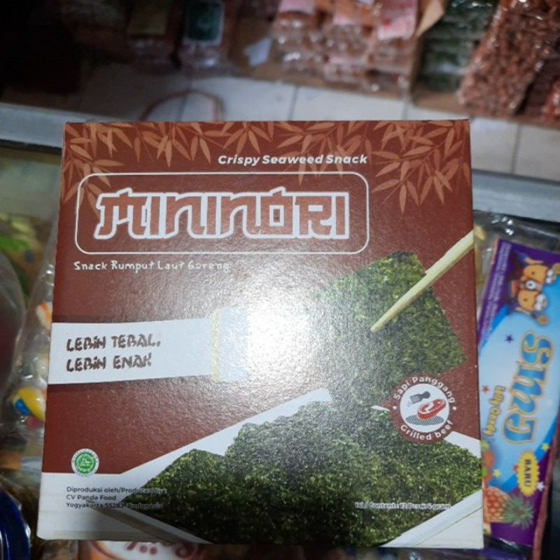 Jual MINI NORI RUMPUT LAUT RASA SAPI PAGANG SAMA AYAM PAGANG 1BOX ISI ...
