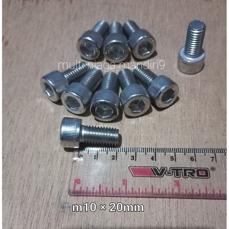 Jual baut L m10 × 20mm / 2cm stainless steel anti karat | Shopee Indonesia