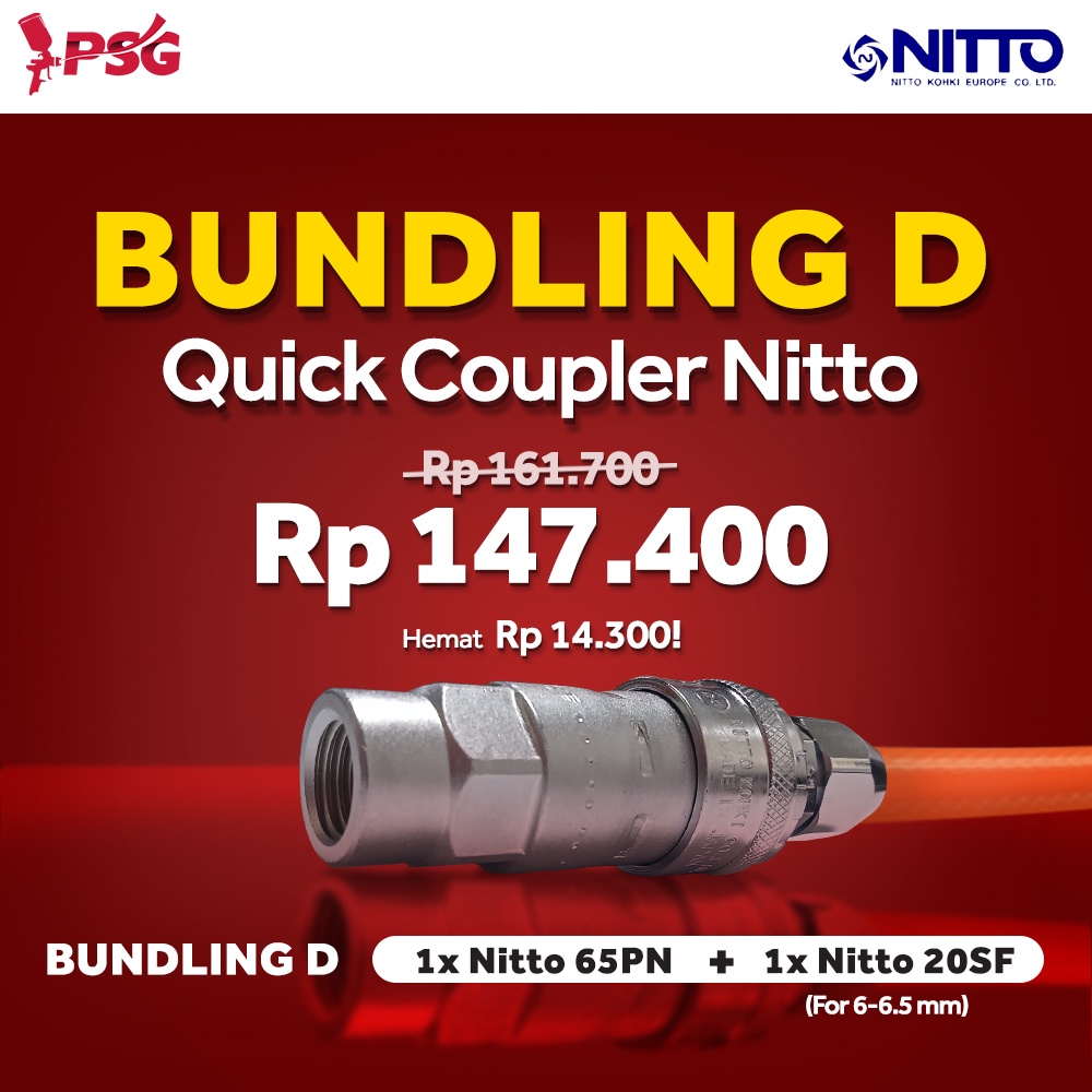 Jual Paket Bundling D : Quick Coupler Nitto (65PN + 20SF) | Shopee Indonesia