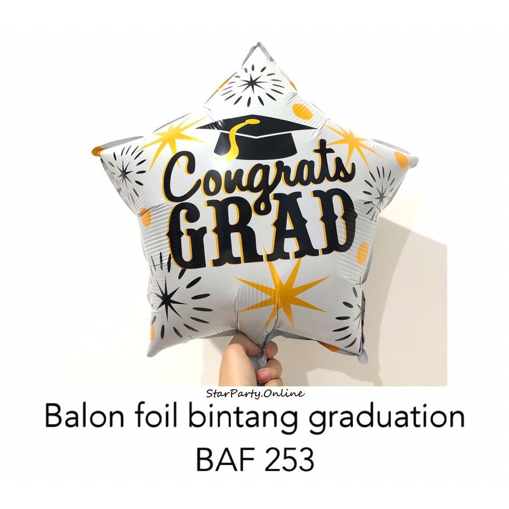 Jual Balon Foil Bintang Graduation /Balon Foil Wisuda | Shopee Indonesia