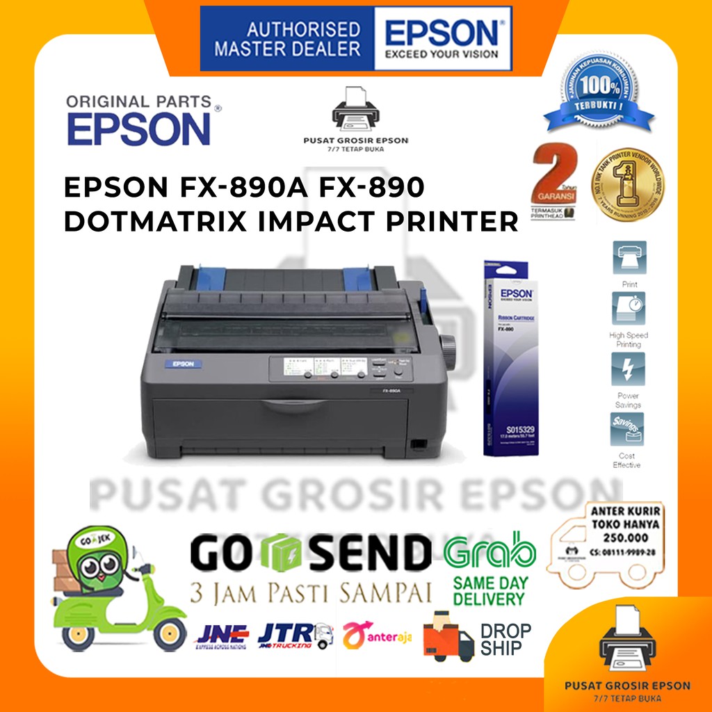 Jual EPSON FX890A FX 890A FX-890 Dotmatrix IMPACT PRINTER | Shopee ...