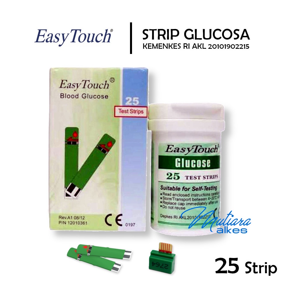 Jual (MUTIARA ALKES) Strip Easy Touch Gula Darah - Glucose | Shopee ...