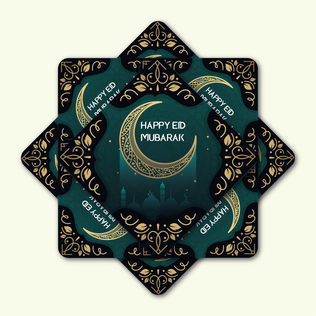 Jual STICKER/STIKER LABEL KEMASAN BENTUK KETUPAT UCAPAN SELAMAT LEBARAN ...