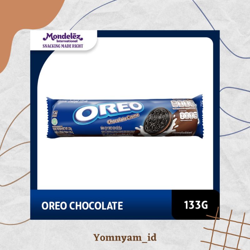 Jual Oreo Biskuit Krim Cokelat Reguler 133g | Shopee Indonesia