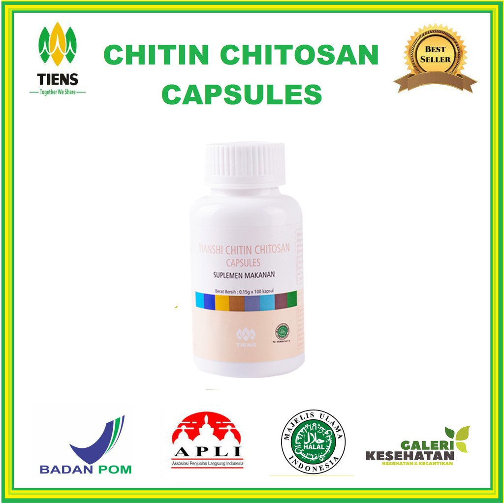 Jual Tianshi Chitin Chitosan Isi 100 Kapsul ( Detox / Pelangsing Herbal ...