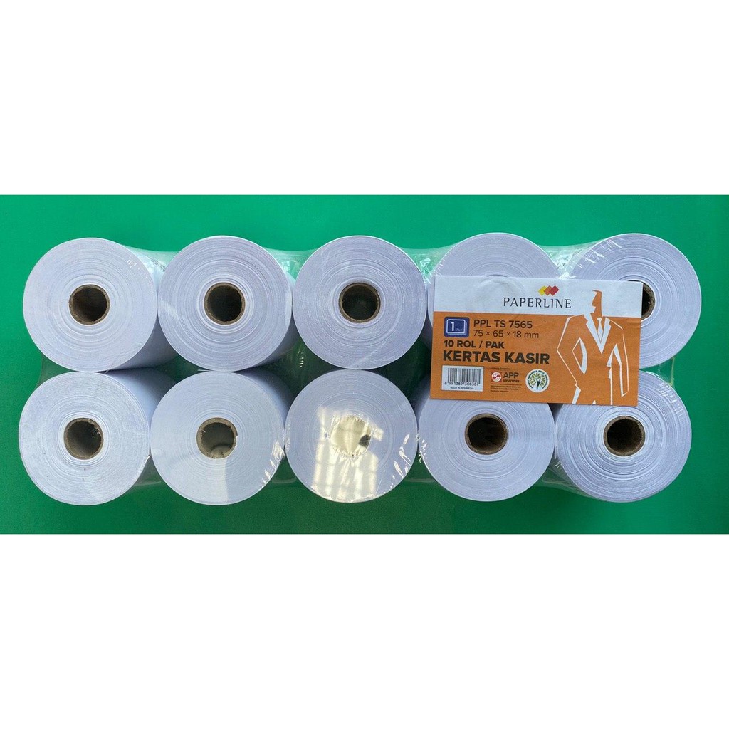 Jual Kertas Kasir Paperline 1Ply uk 75 x 65 x 18mm | Shopee Indonesia