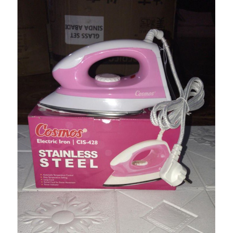 Jual setrika cosmos 428 warna pink | Shopee Indonesia