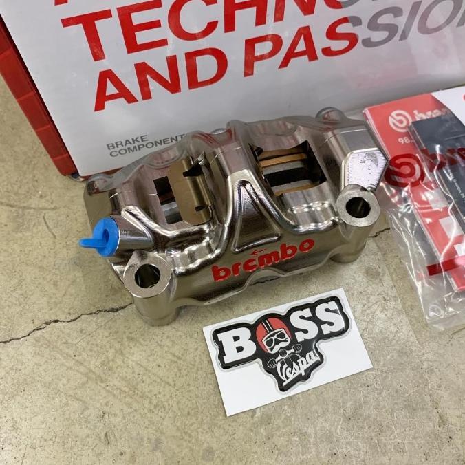 Jual Kaliper Monoblock Brembo Gp4Rx 100Mm Cnc Nickel Chrome Left Universal | Shopee Indonesia