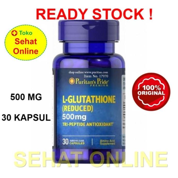 Jual Puritan's Pride L-Glutathione 500mg - 30 Tablet Lc | Shopee Indonesia
