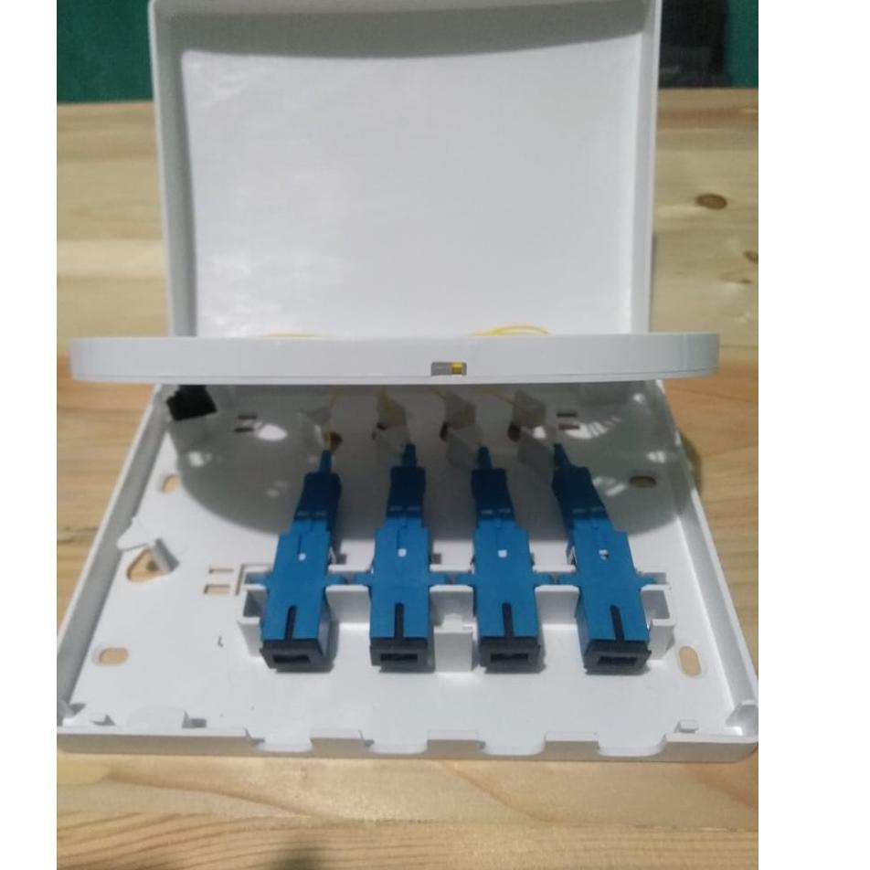 Jual Roset 4 core/odp 4core lengkap adapter dan pigtail FTTH fiber ...