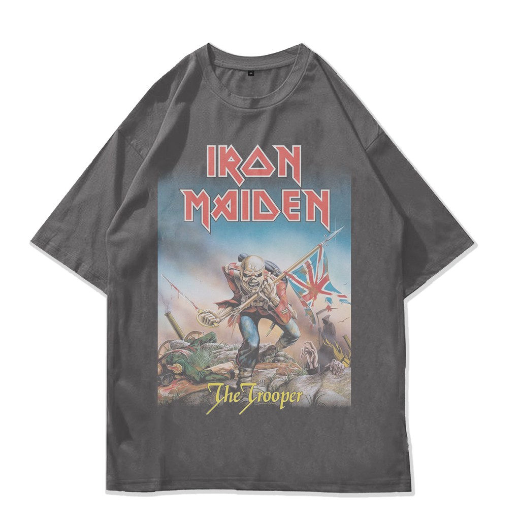 Jual Iron Maiden The Trooper Band Vintage Oversized Tee | Shopee Indonesia