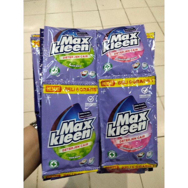 Jual MAX KLEEN LIQUID DETERGENT SACHET (12+2) 30ML | Shopee Indonesia