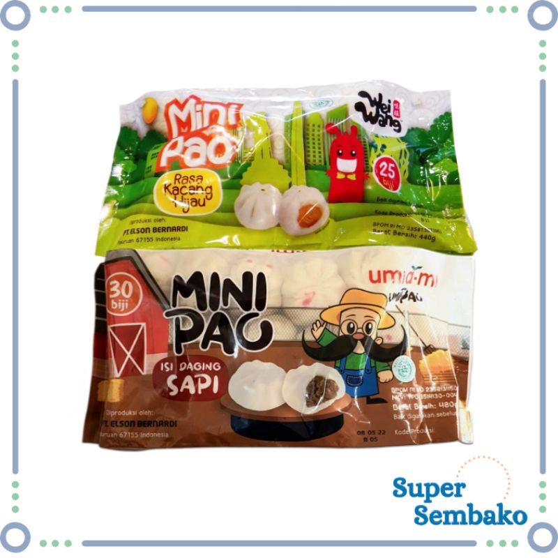 Jual FROZEN FOOD MAKANAN BEKU ROTI INSTAN MINI PAO ISI KACANG HIJAU IJO ...