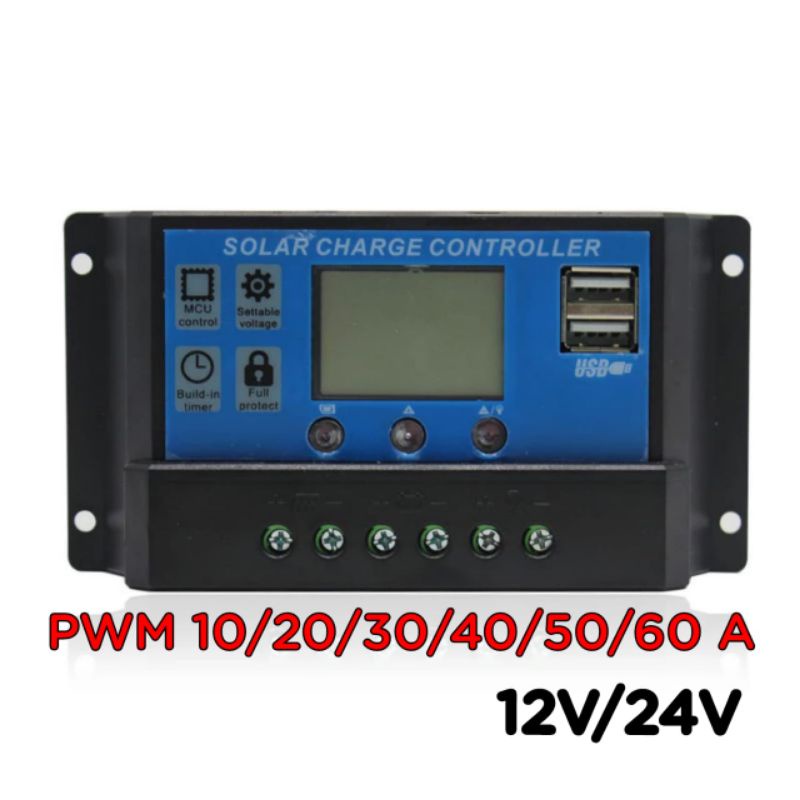 Jual SCC PWM 10A 20A 30A 40A 50A 60A solar charge controler MPPT PowMR PLTS | Shopee Indonesia