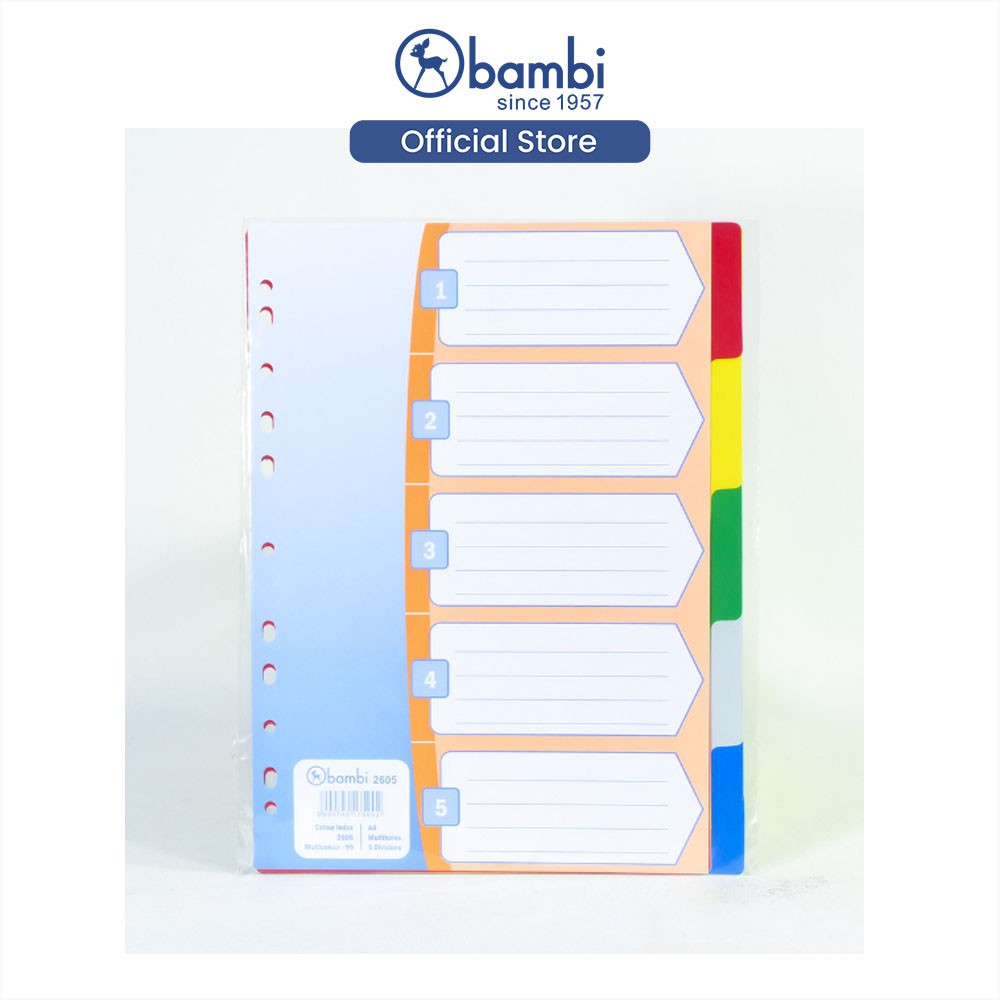 Jual Bambi Isi Binder A4 Divider & Indexes Pembatas Kertas Binder Edisi ...
