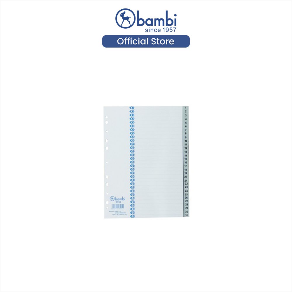 Jual Bambi Isi Binder A4 Divider & Indexes Pembatas Kertas Binder Edisi ...