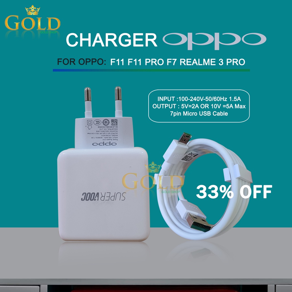 Jual Charger Oppo Super VOOC F11 F11pro Find 7 Realme 3 Pro ORIGINAL ...