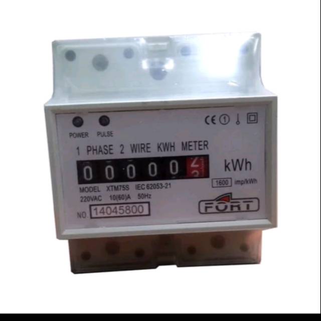 Jual Kwh meter meteran listrik 1p 1 phase fort XTM75S din rail | Shopee Indonesia