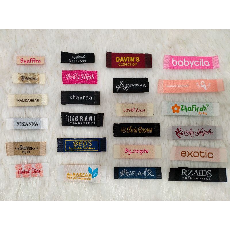Jual Label woven damask/label baju/label rajut/label bordir ukuran ...