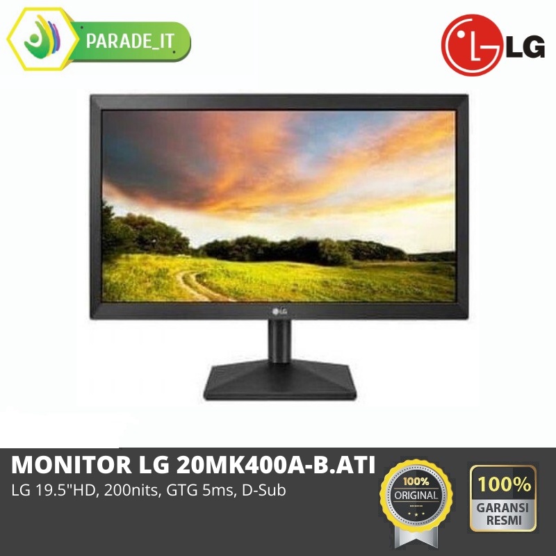 Jual MONITOR LG 20MK400A-B.ATI LG (19.5"HD, 200nits, GTG 5ms, D-Sub ...