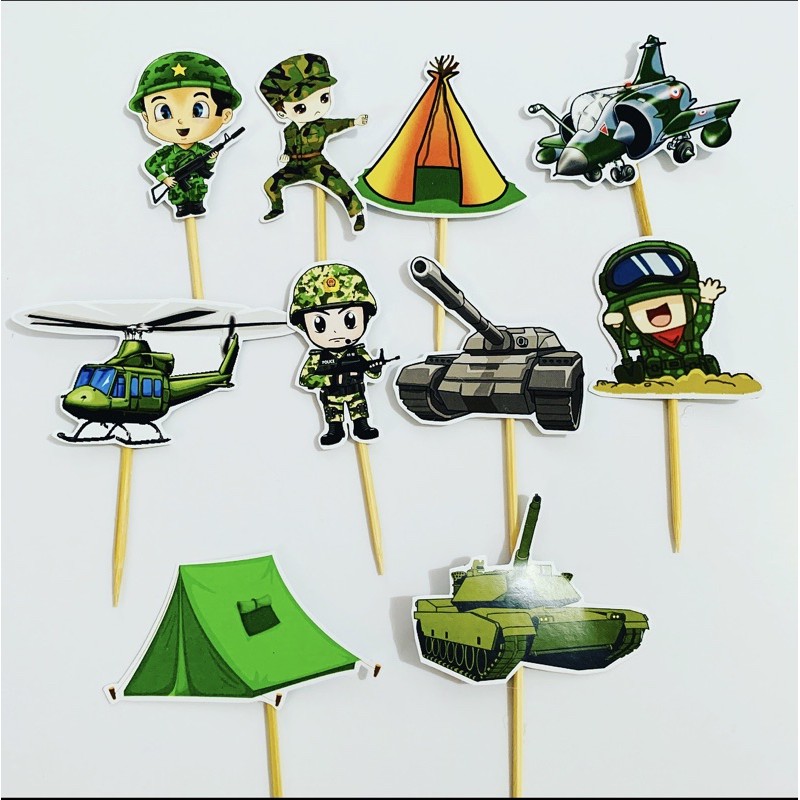 Jual Army / Tentara Topper Cupcake Birthday / Hiasan Cupcake Ulang ...