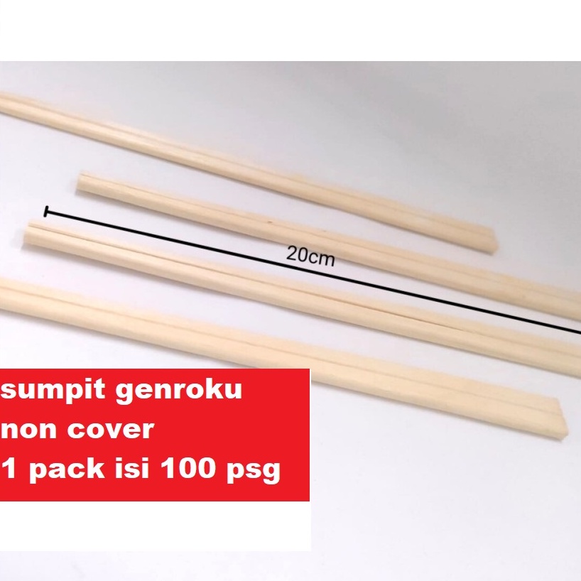 Jual SUMPIT KAYU GENROKU NON COVER / CHOPSTICK BAMBU LOS ISI 100 PASANG ...