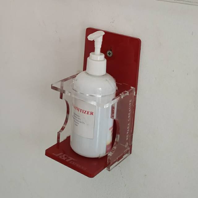 Jual Wall Bracket Hand Sanitizer Acrylic / Holder Hand Sanitizer ...