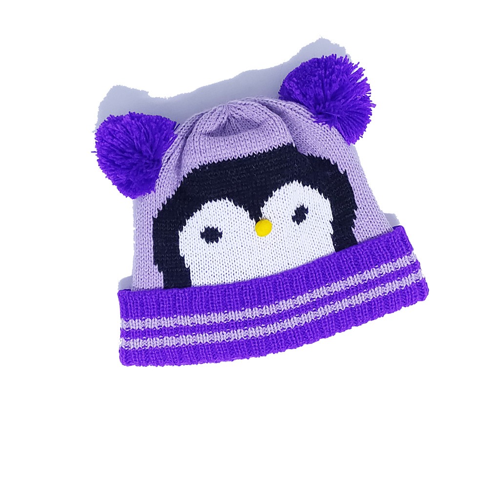 Jual KUPLUK RAJUT ANAK / BAYI / BALITA MODEL POMPOM KARAKTER PINGUIN ...